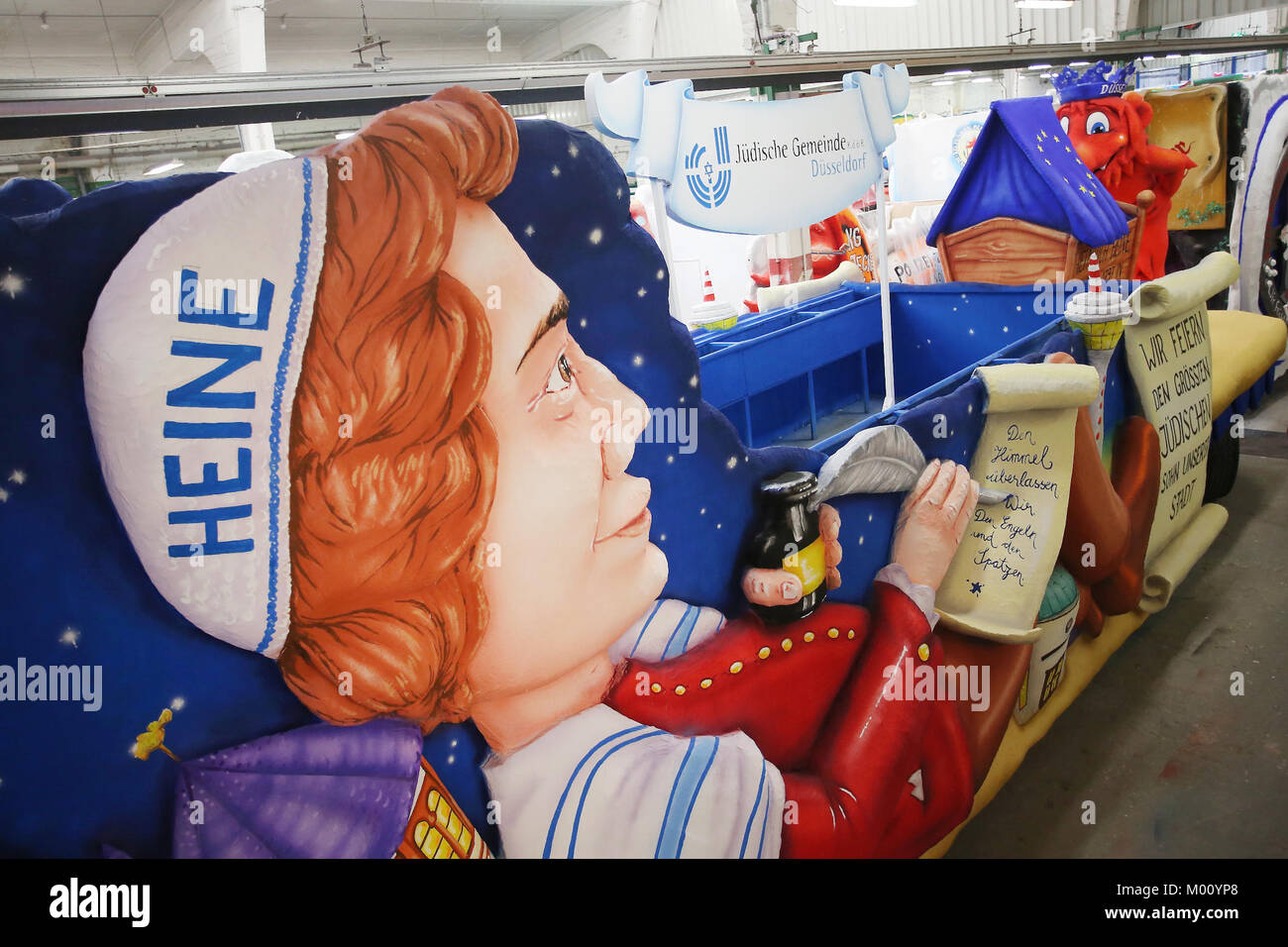 Duesseldorf, Germany. 16th Jan, 2018. The Jewish community's themed car ...