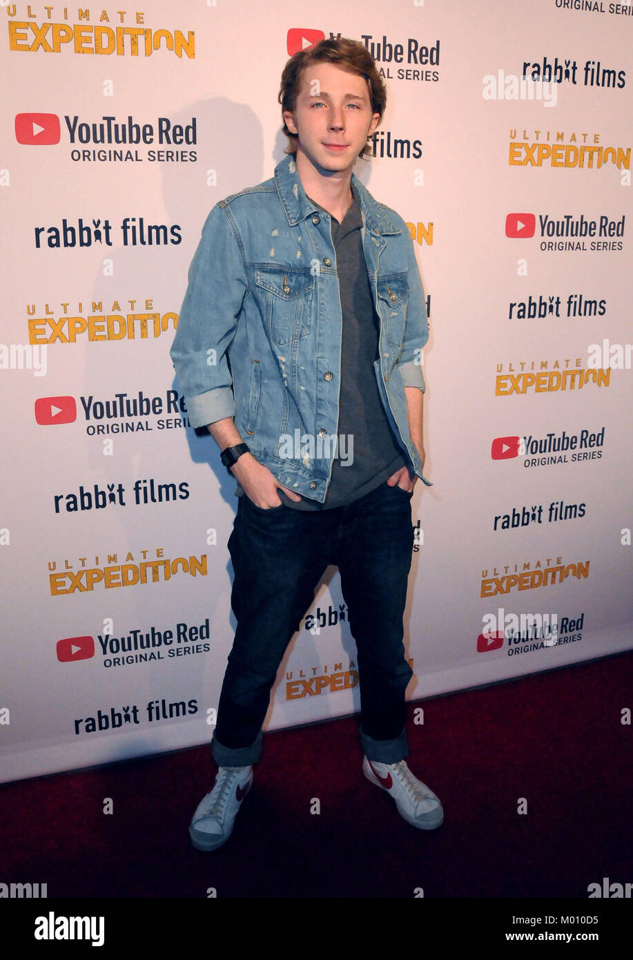 Los Angeles, California, USA. 17th January, 2017. Actor Joey Luthman ...