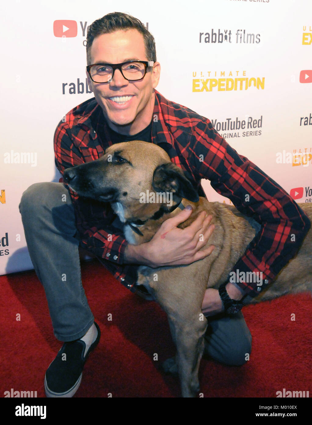 Los Angeles, California, USA. 17th Jan, 2017. Actor Steve-O and his dog ...