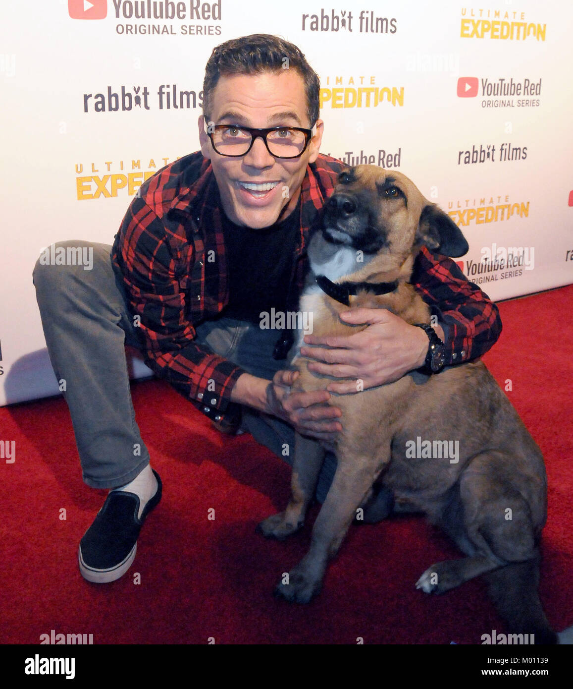 Los Angeles, California, USA. 17th Jan, 2017. Actor Steve-O and his dog ...