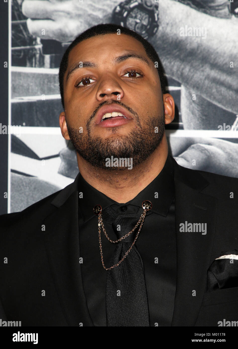 LOS ANGELES, CA - JANUARY 17: O'Shea Jackson Jr. at the premiere of Den ...