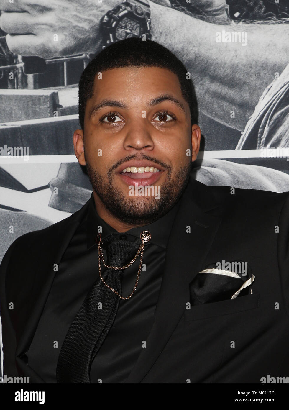 LOS ANGELES, CA - JANUARY 17: O'Shea Jackson Jr. at the premiere of Den ...