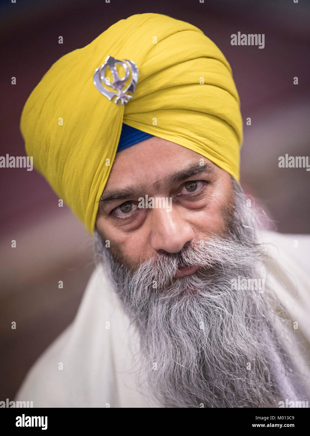 Frankfurt am Main, Germany. 7th Jan, 2018. Sikh priest Mammohan Singh ...