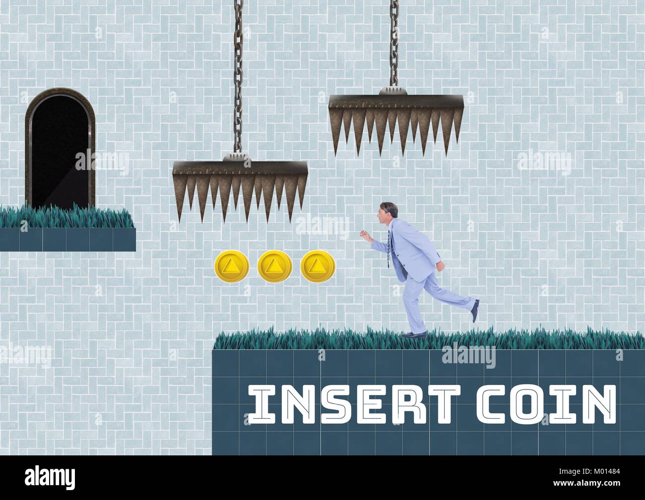 Computer insert coins hi-res stock photography and images - Alamy