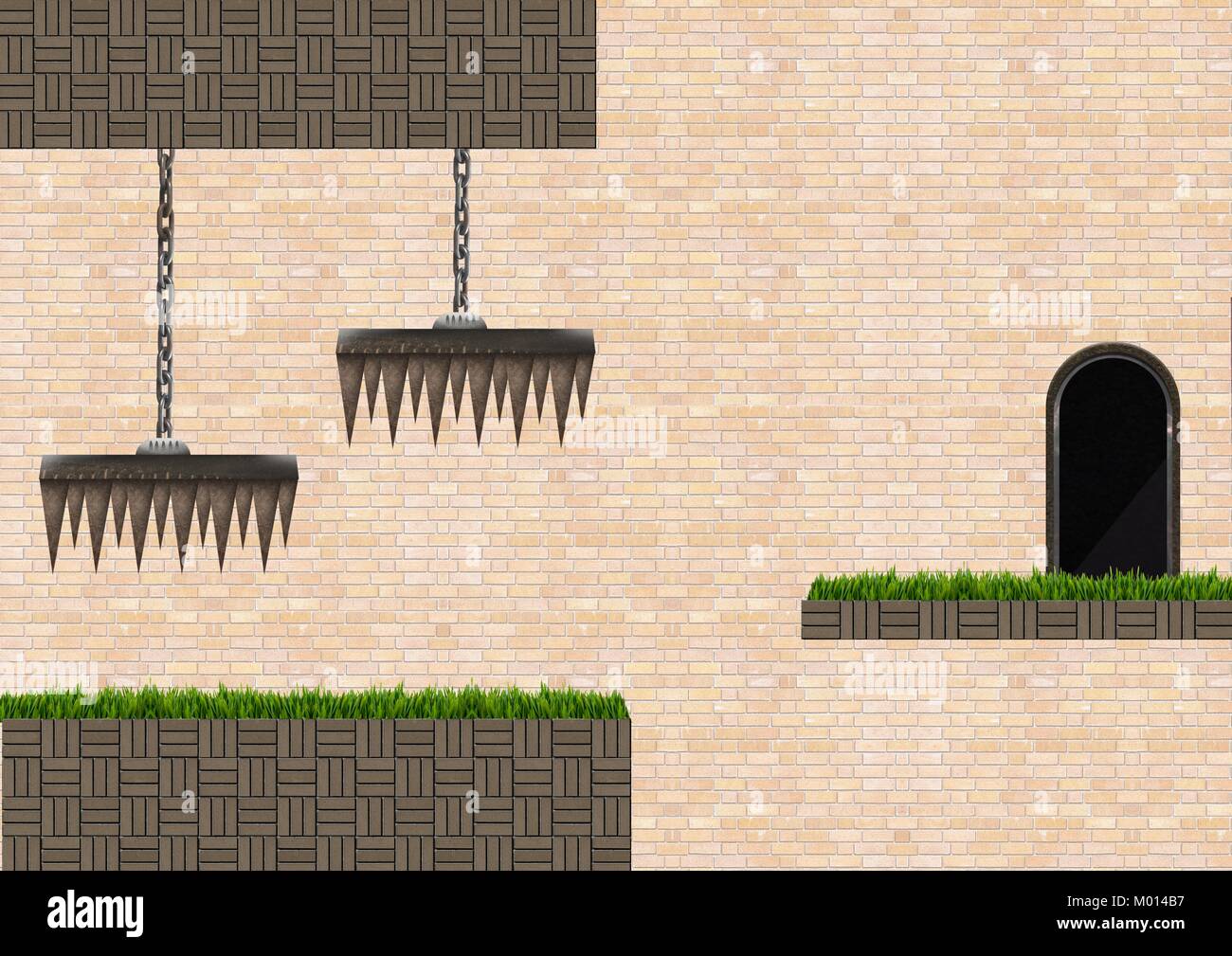 Computer Game Level with traps Stock Photo - Alamy