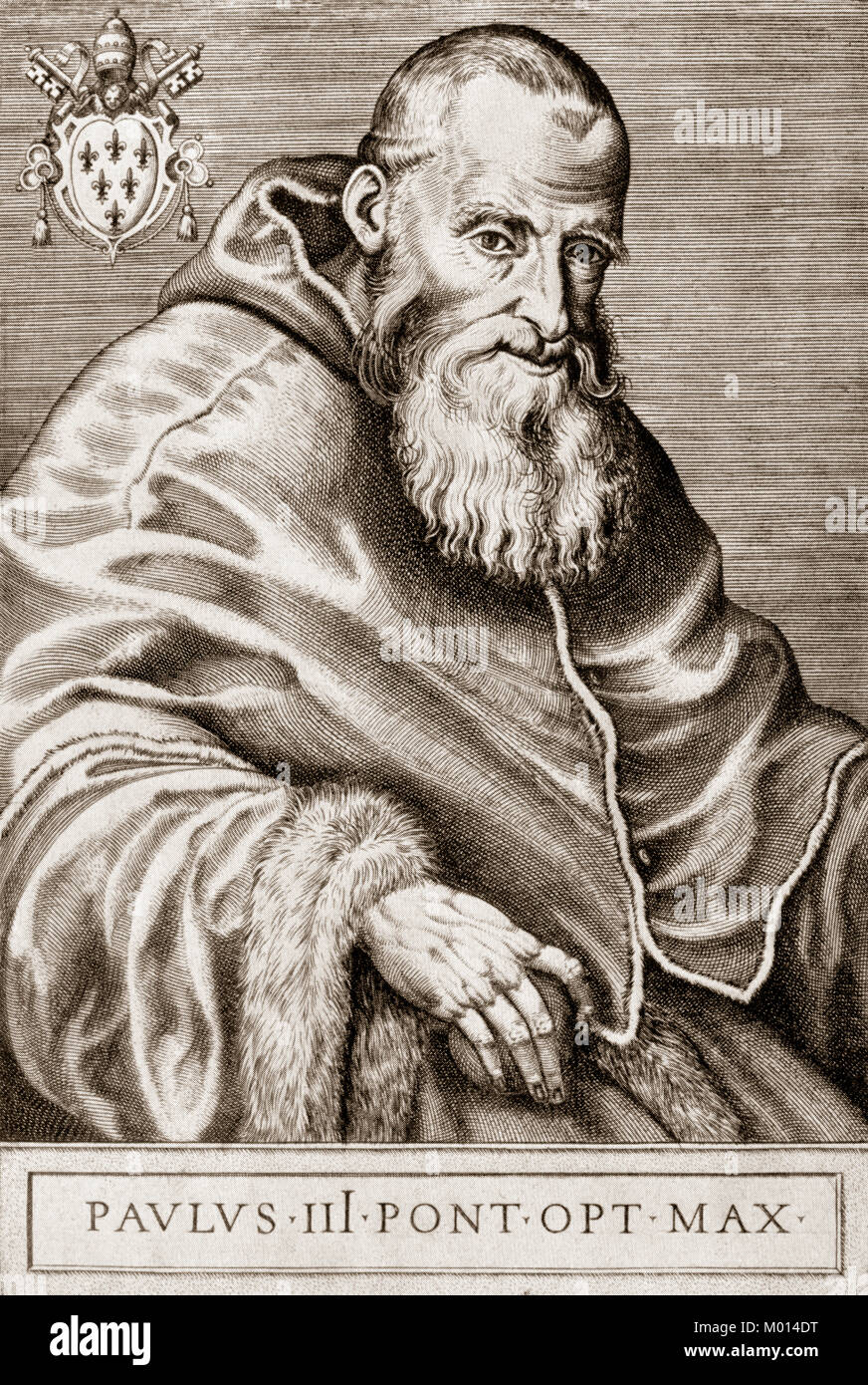 Paul III or Alessandro Farnese, 1468 - 1549, Pope of the Roman Catholic ...