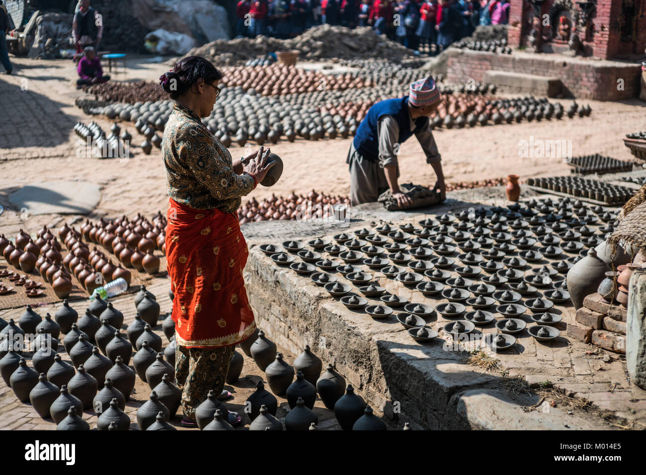 Pot vase square clay hi-res stock photography and images - Alamy