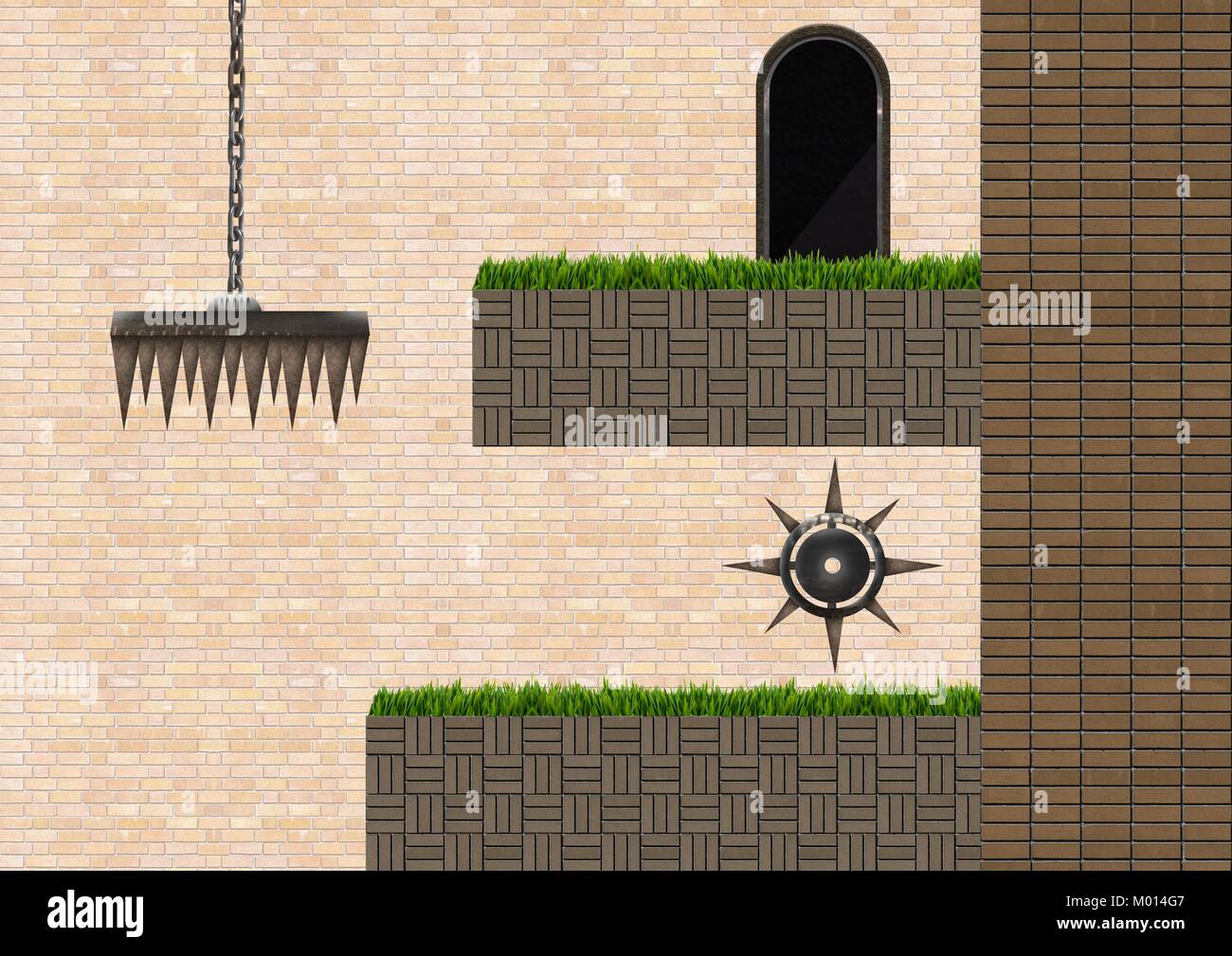 Computer Game Level and traps Stock Photo - Alamy