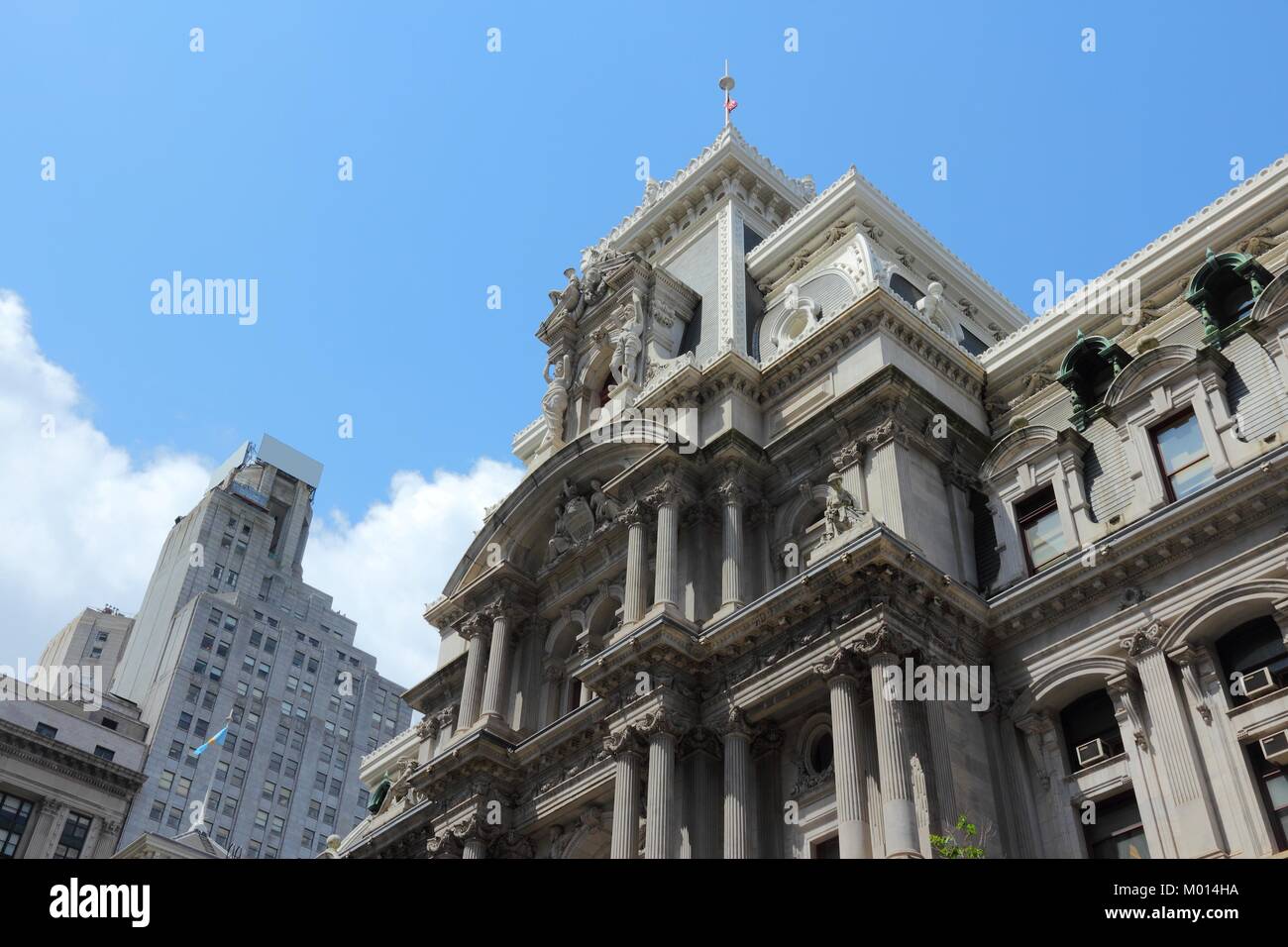 Philadelphia, Pennsylvania in the United States. Famous city hall ...