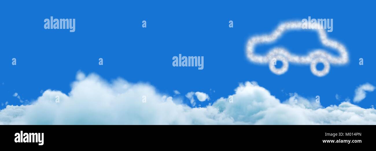 Car Cloud Icon with sky Stock Photo - Alamy