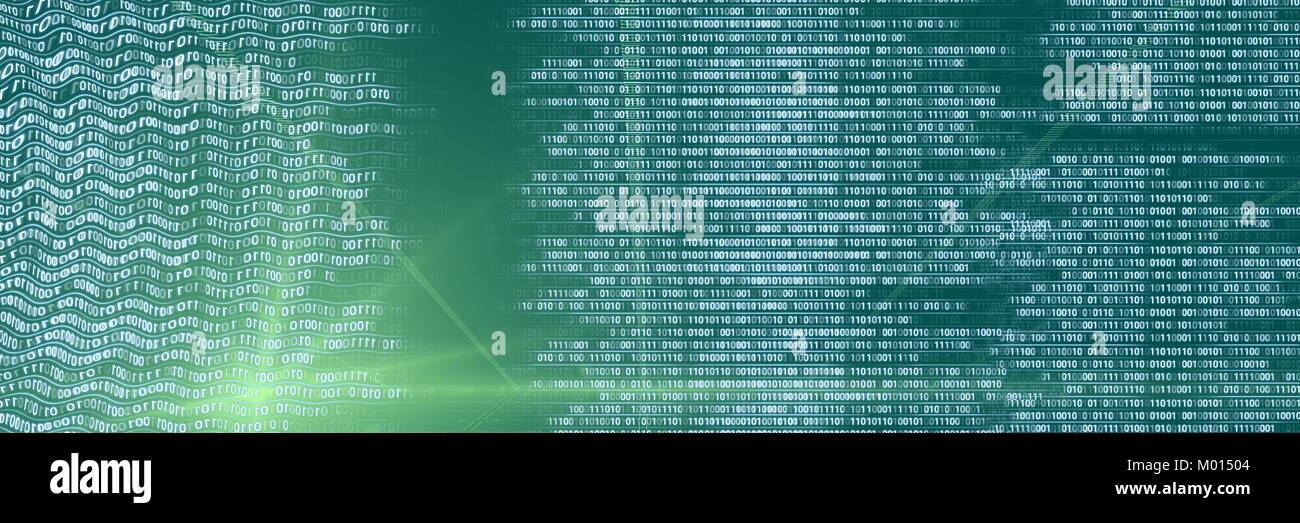 Code binary interface and green background Stock Photo - Alamy