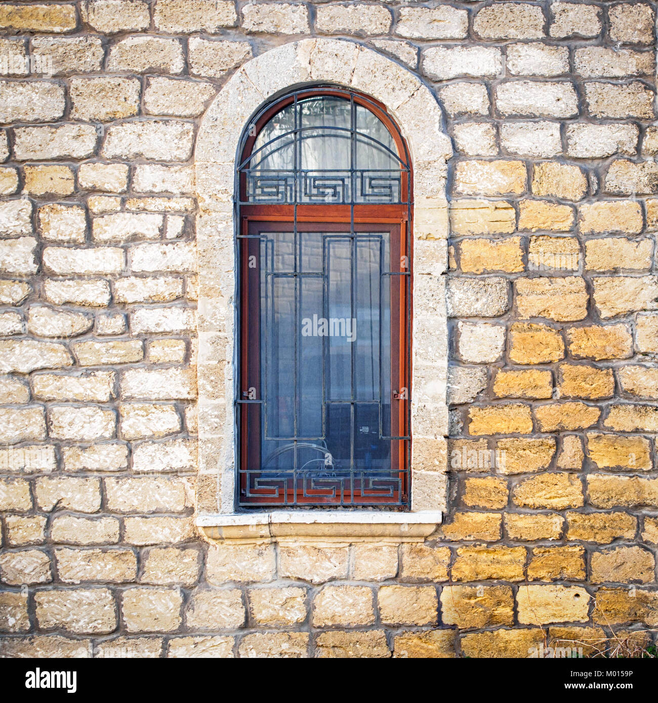 Asian style ancient window in Baku old town Stock Photo - Alamy