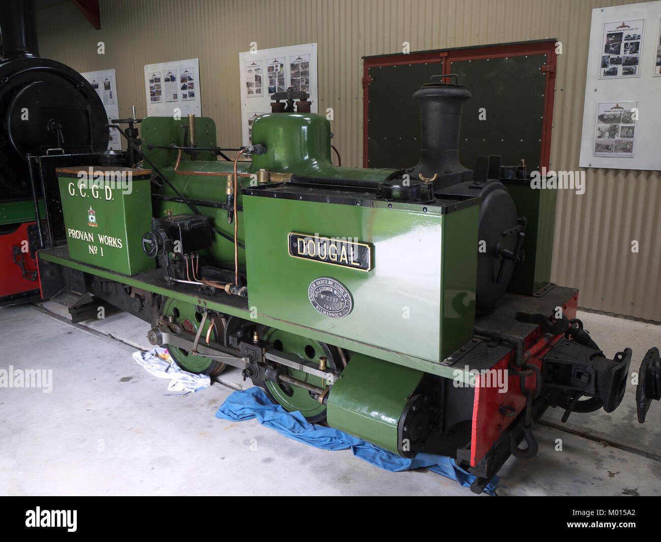Locomotive "Dougal" in the engine shed on the Welshpool and Llanfair ...
