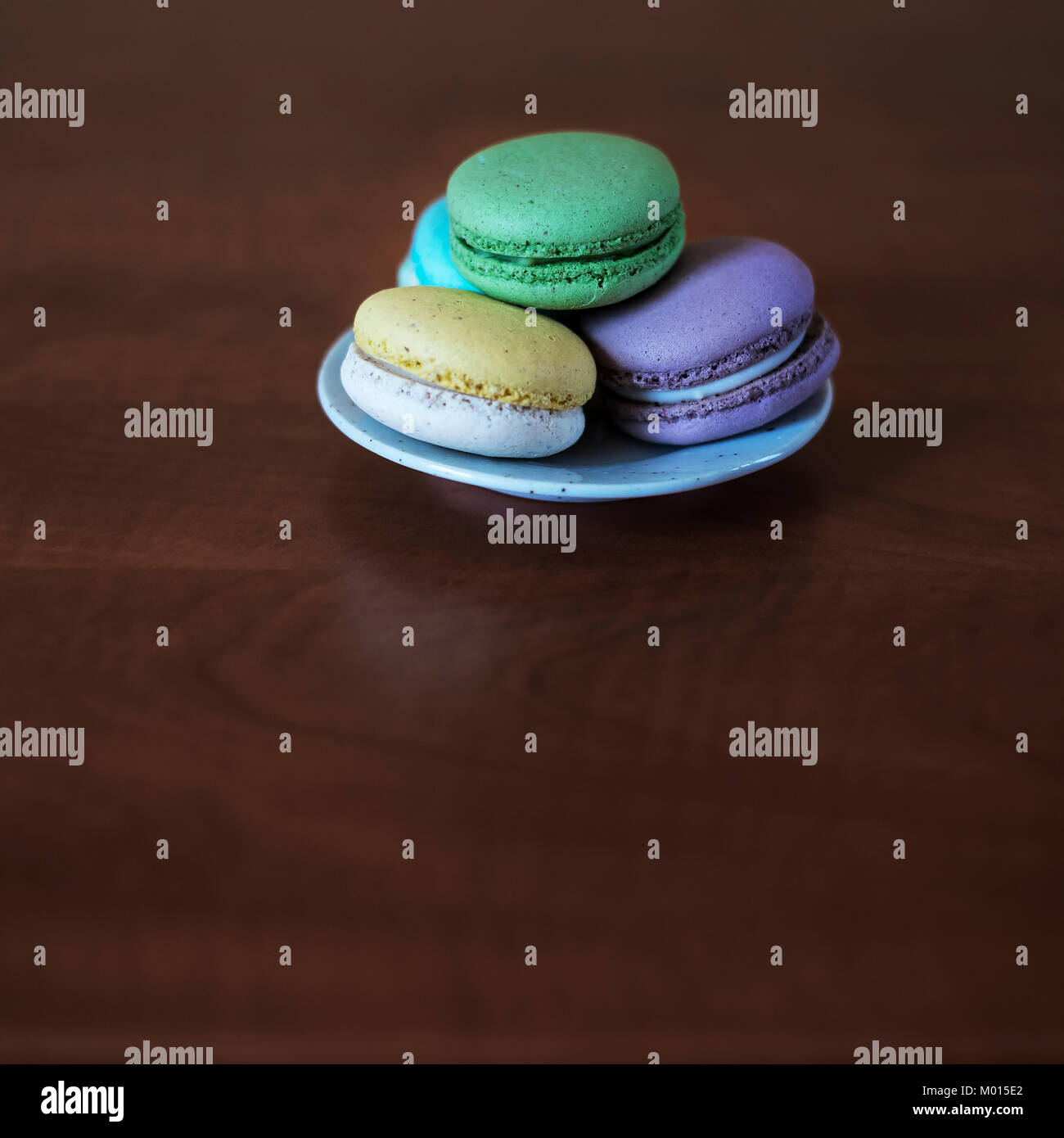French macaroon dessert on table Stock Photo - Alamy