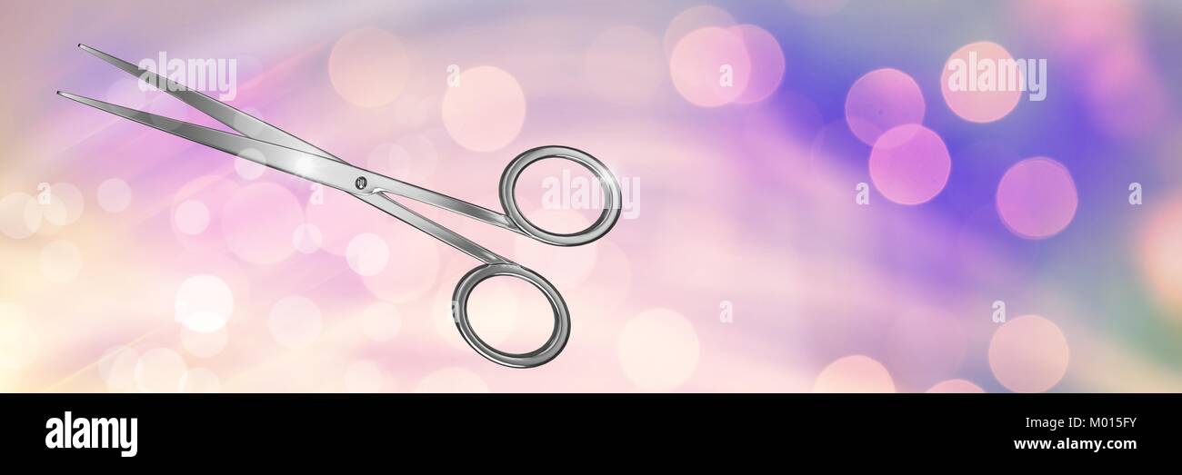 Scissors with bokeh light sparkles Stock Photo - Alamy