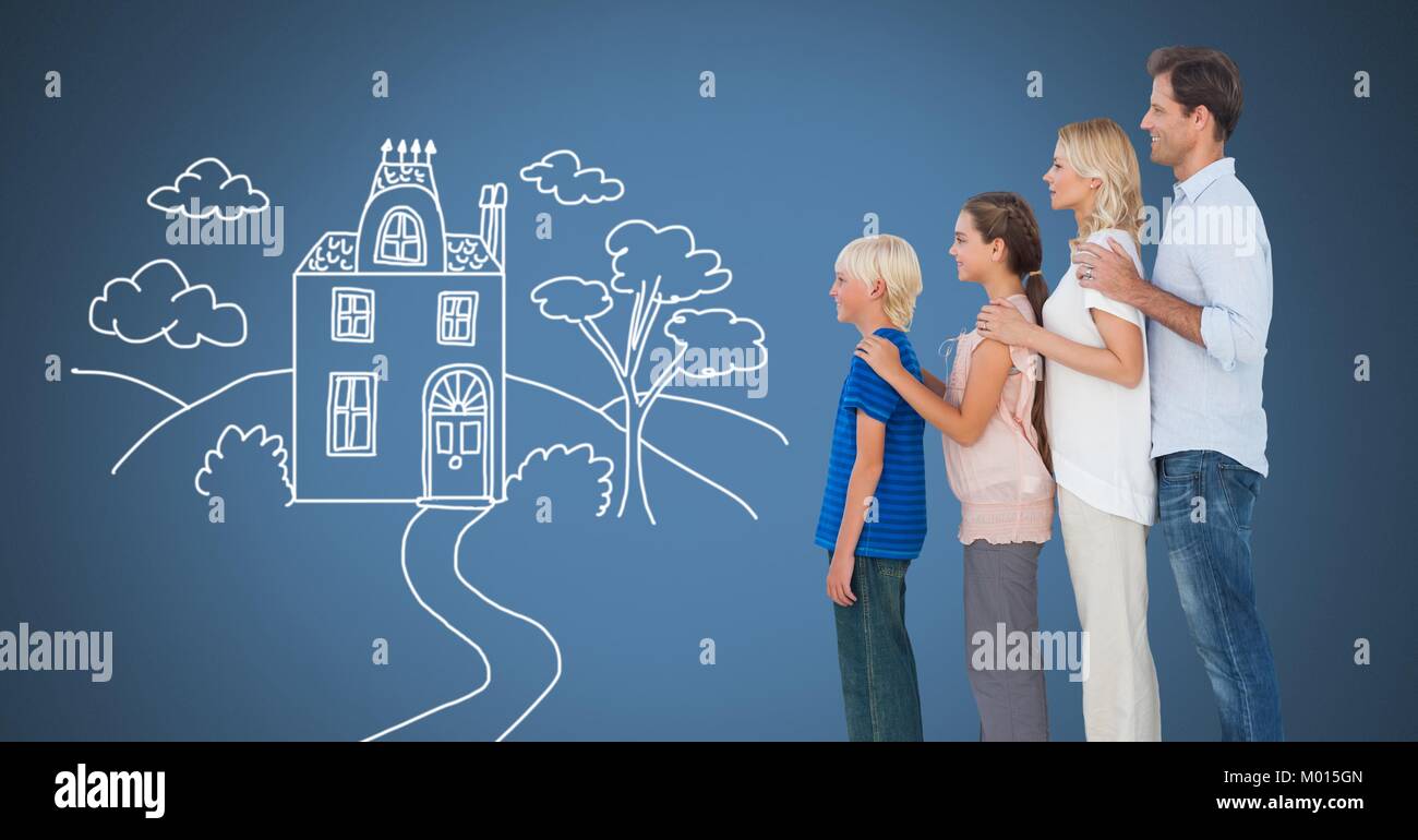 Woman boy drawing together hi-res stock photography and images - Alamy