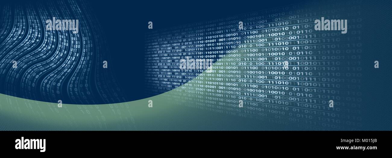 Code binary interface and blue background Stock Photo - Alamy