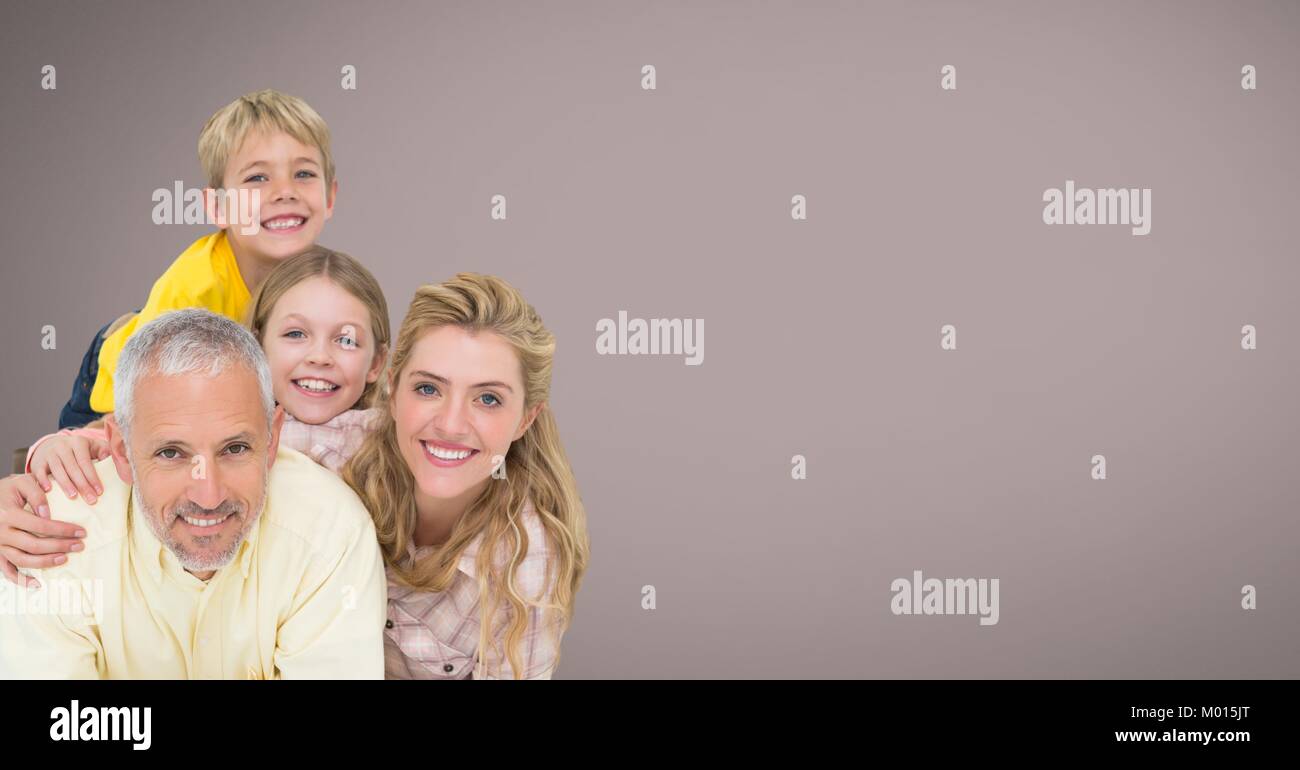 Family together with brown background Stock Photo - Alamy