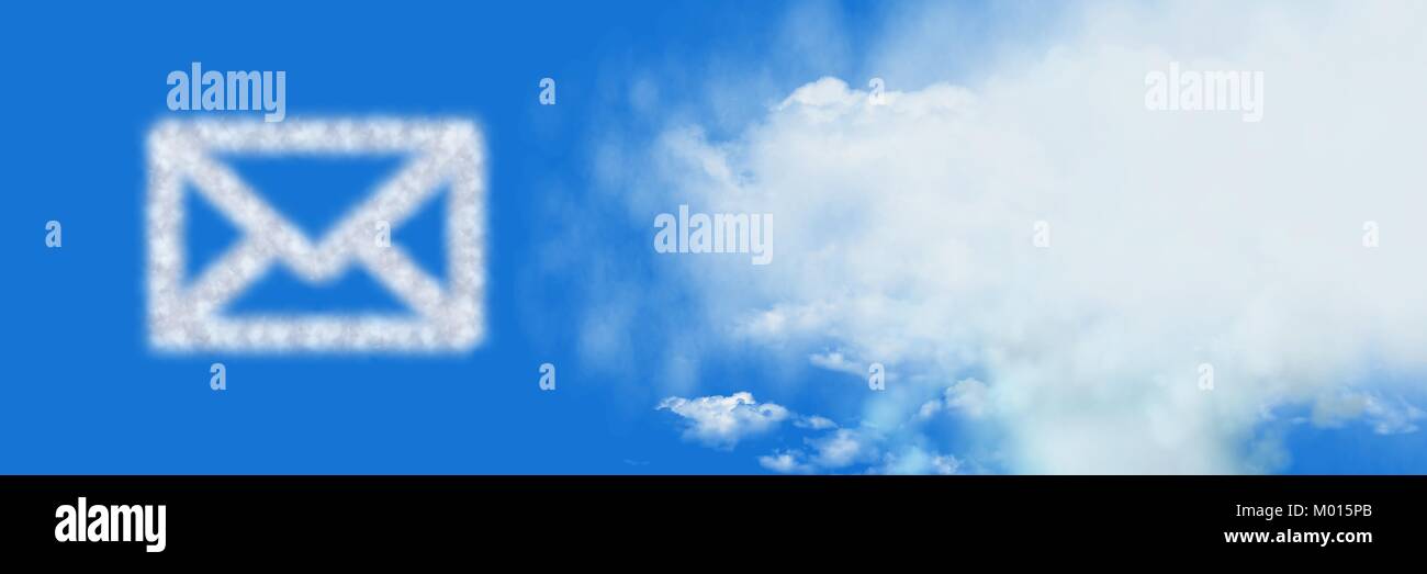 Email message Cloud Icon with sky Stock Photo - Alamy