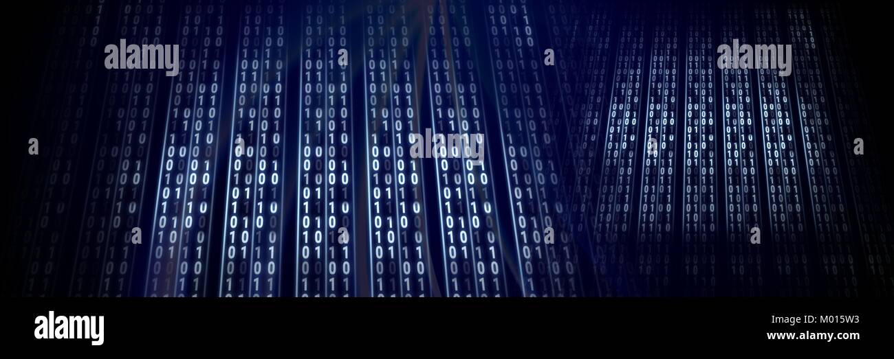 Code binary interface and purple background Stock Photo - Alamy