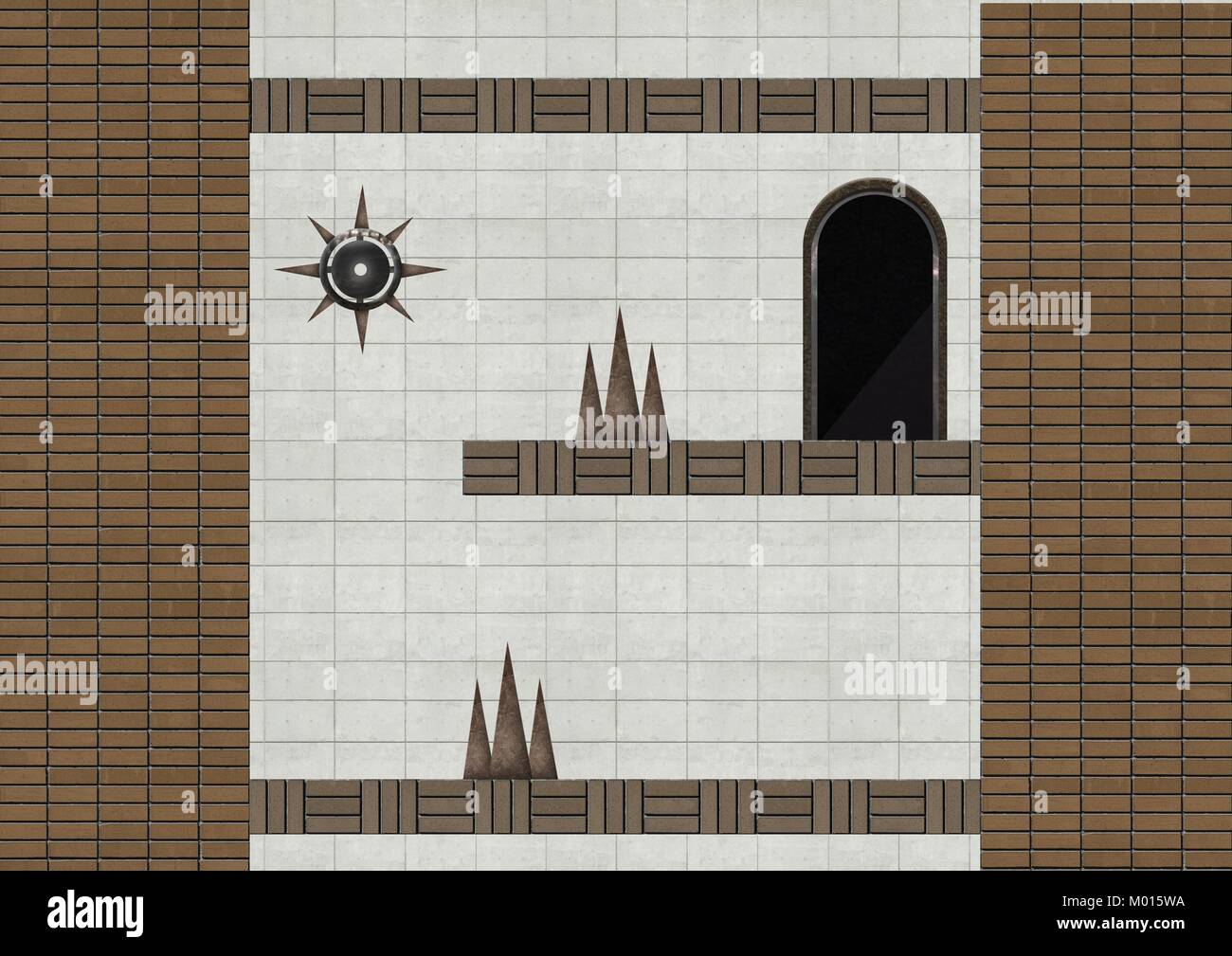 Computer Game Level with traps Stock Photo - Alamy