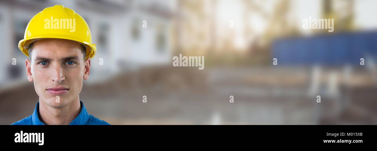 Construction Worker on building site Stock Photo - Alamy