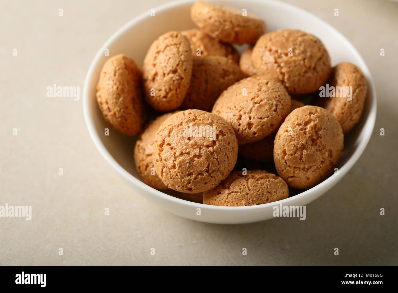 Italian almond biscuits, food closeup Stock Photo - Alamy