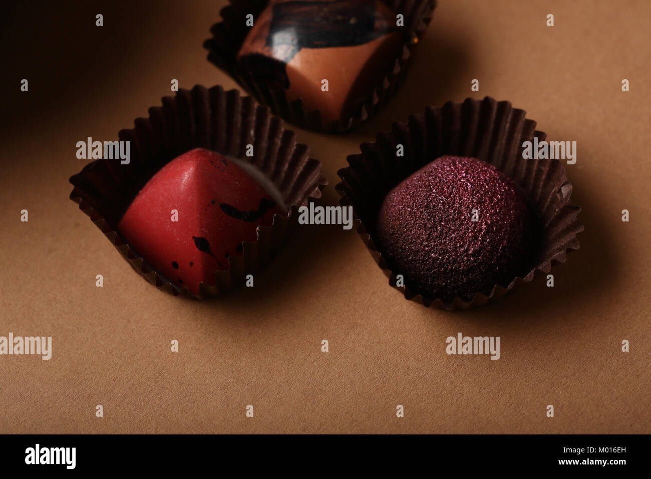 Sweet chocolate candies, food closeup Stock Photo - Alamy