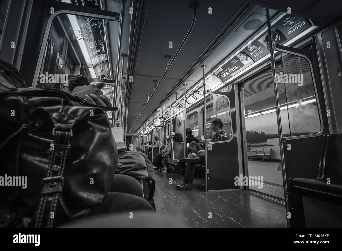 Inside toronto subway train hi-res stock photography and images - Alamy