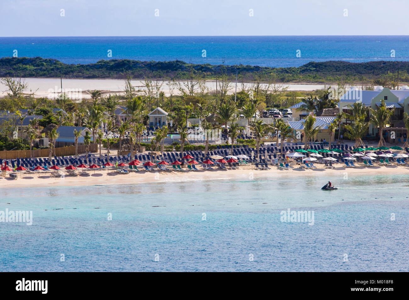 View of the cruise port and beaches in Grand Turk Stock Photo - Alamy