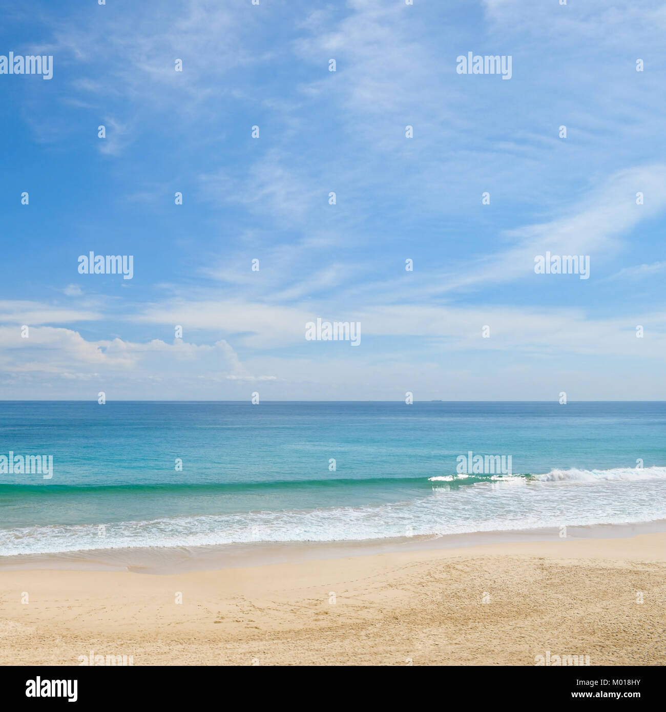 picturesque ocean coast and blue sky Stock Photo - Alamy