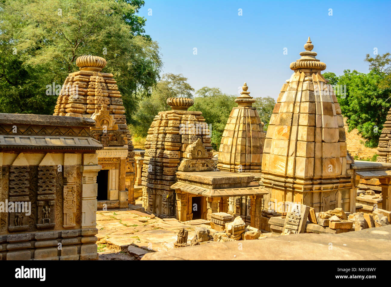 Bateshwar Hindu temple ruins Madhya pradesh India Stock Photo - Alamy