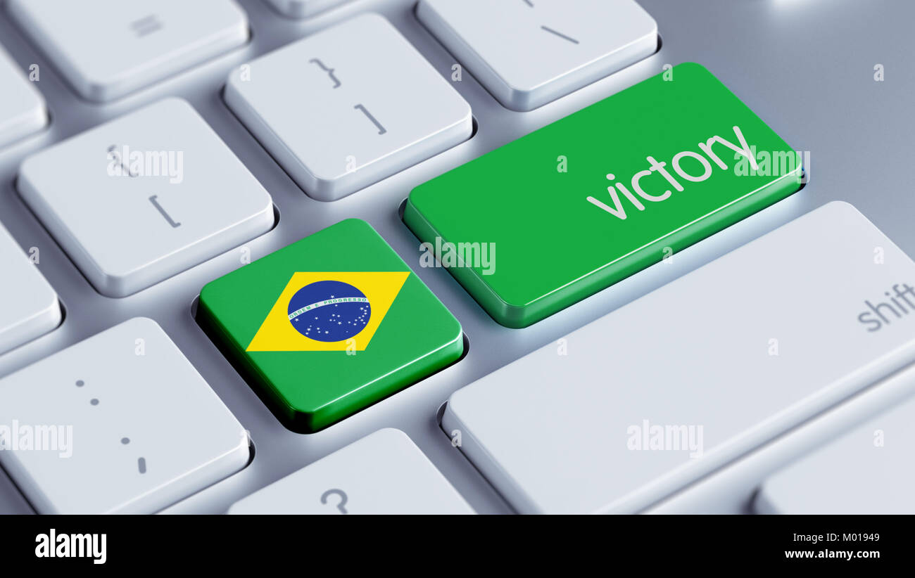 Brazil High Resolution Victory Concept Stock Photo - Alamy