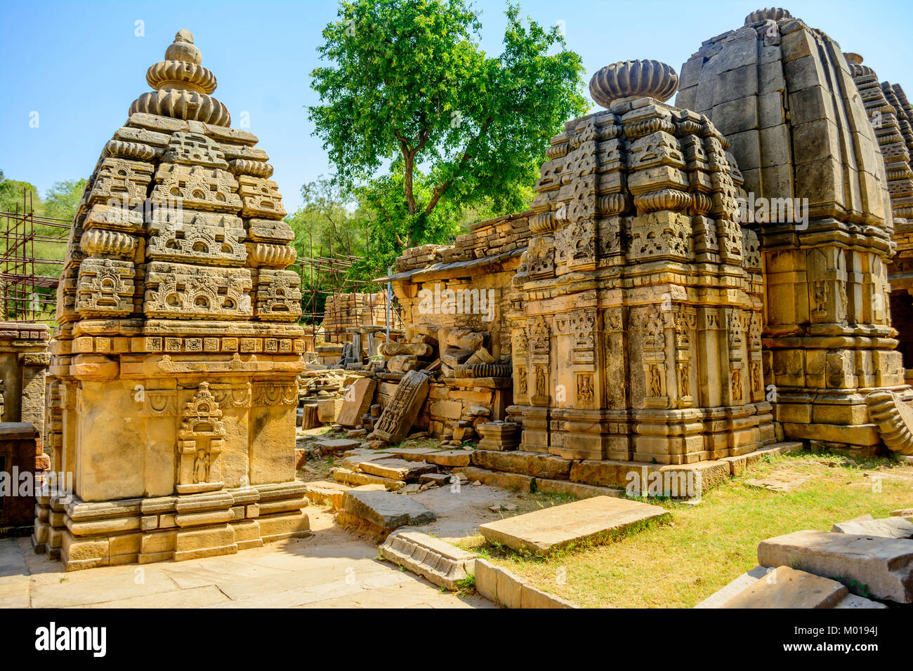 Bateshwar Hindu temple ruins Madhya pradesh India Stock Photo - Alamy