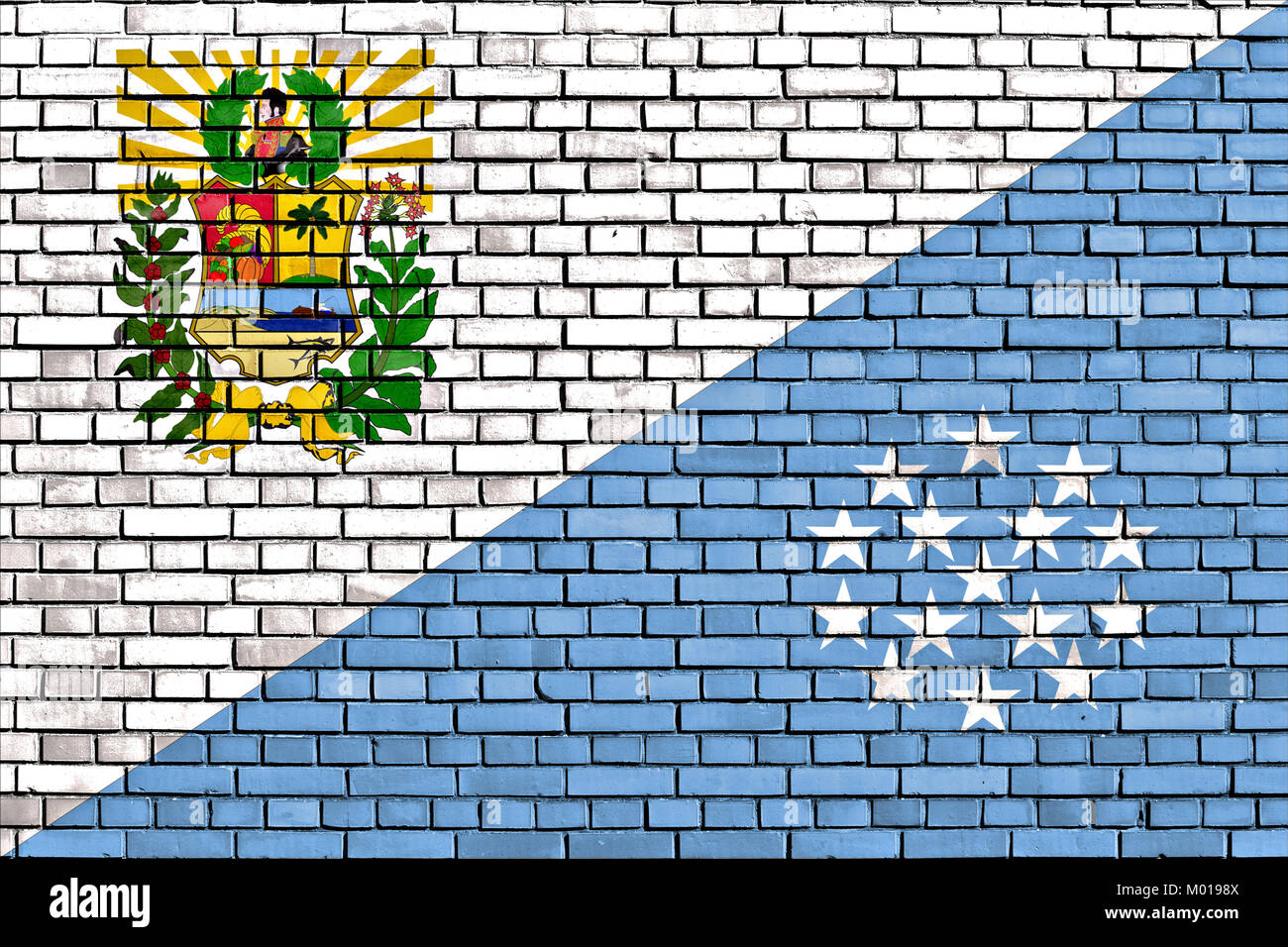 flag of Sucre State painted on brick wall Stock Photo - Alamy