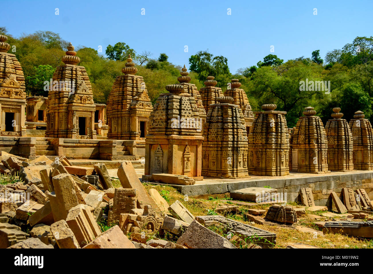 Bateshwar Hindu temple ruins Madhya pradesh India Stock Photo - Alamy