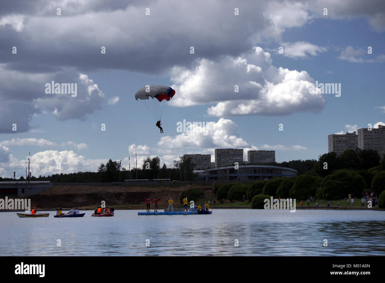 Russia, Volgodonsk - may 19, 2015: Parachuting Skydiving sport for the ...