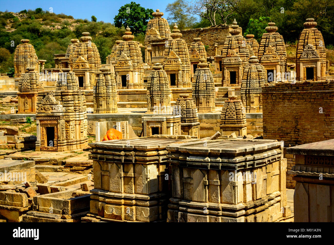 Bateshwar Hindu temple ruins Madhya pradesh India Stock Photo - Alamy