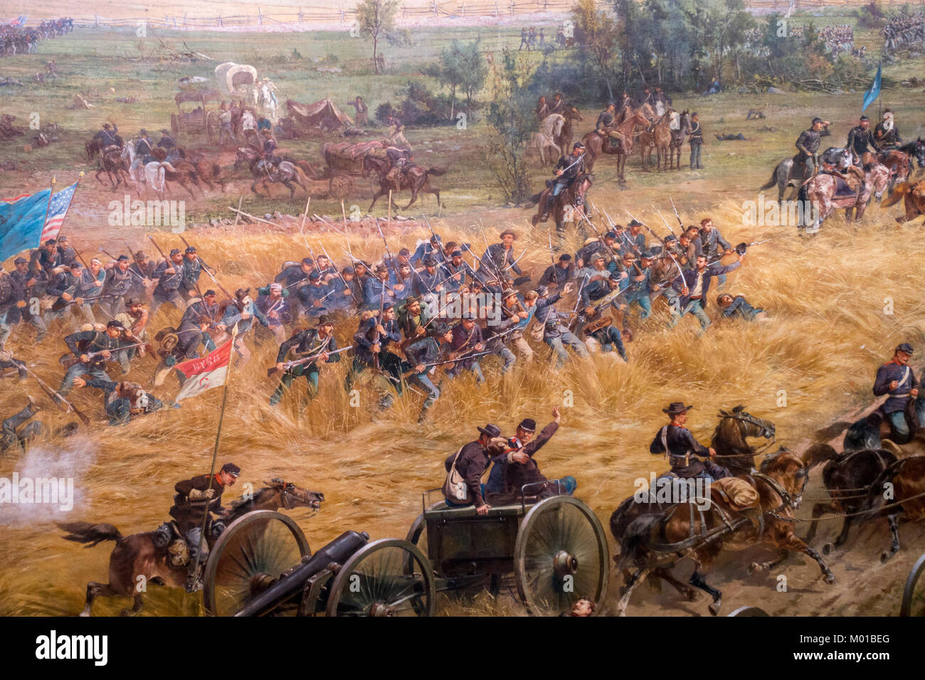 Detail on the Cyclorama painting inside the The Museum And Visitor ...