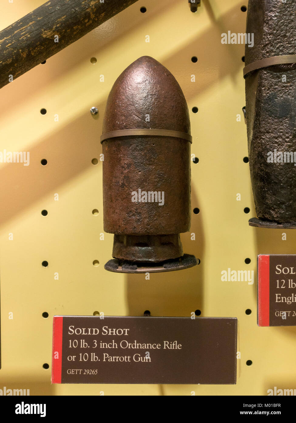 10lb 3 inch ordanance rifle solid shoton display in the Gettysburg ...