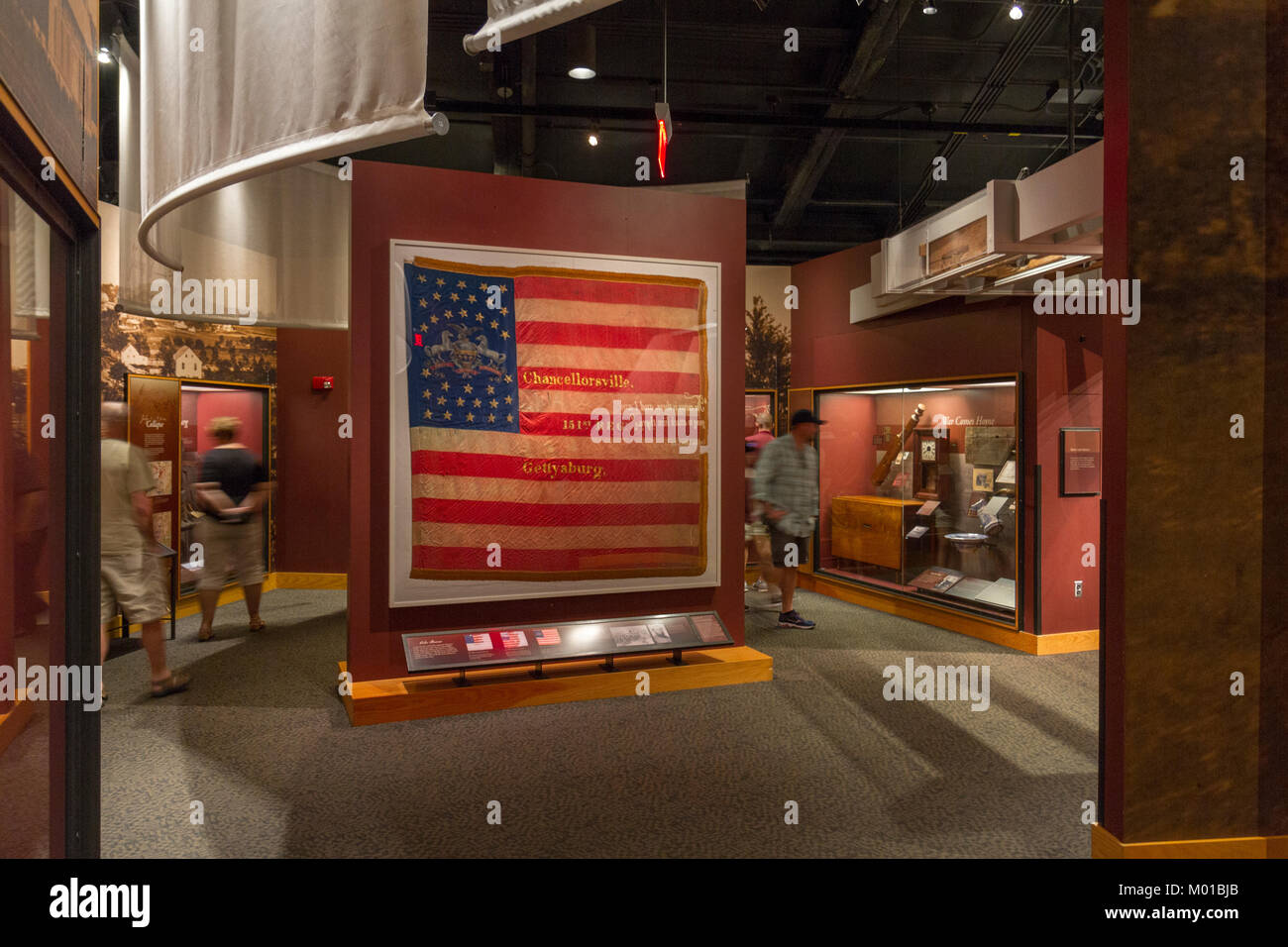 The 151st Pennsylvania's regimental colors on display in the Gettysburg ...