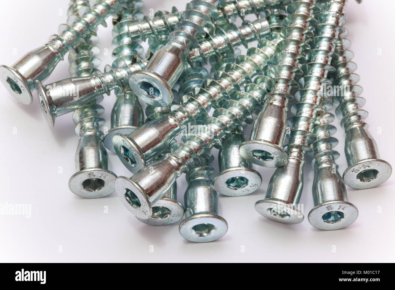 Confirmat wood screw fastener with hex head one piece connector for ...