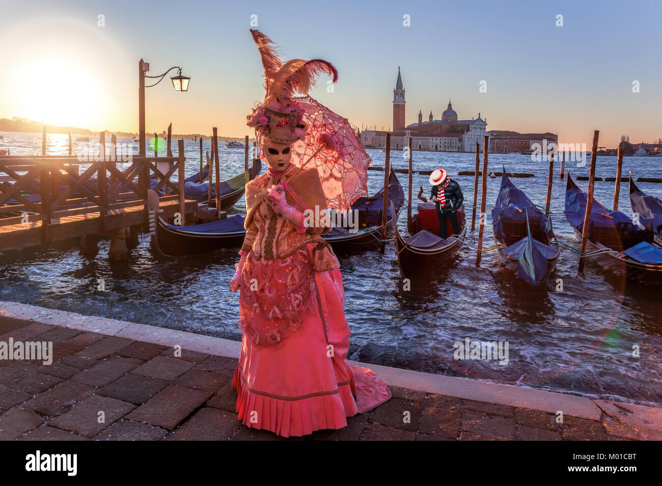 Colorful carnival mask at a traditional festival in Venice, Italy Stock ...