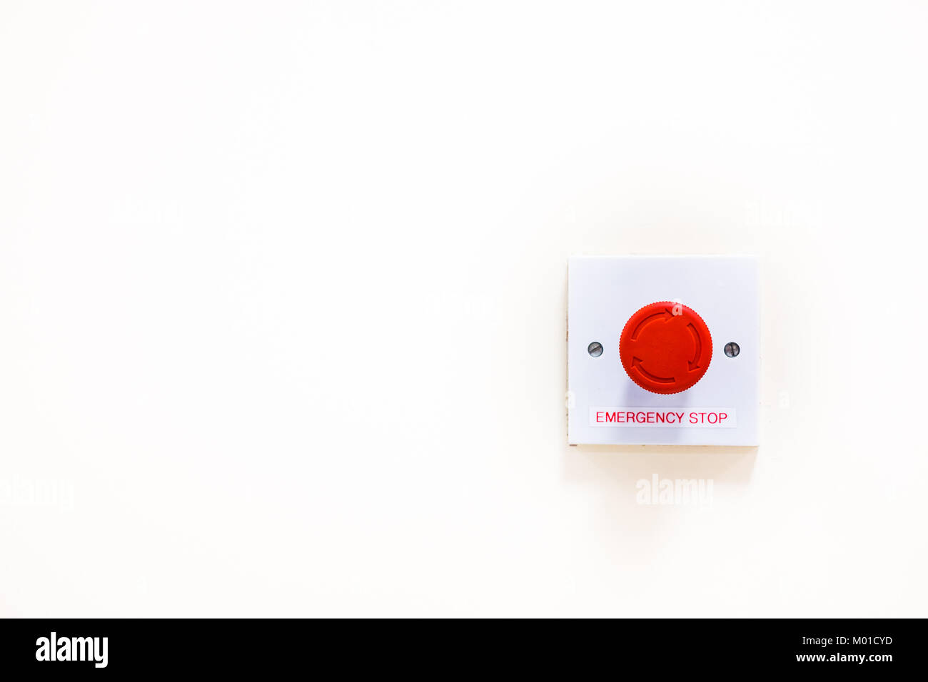 Red emergency stop button for medical equipment Stock Photo - Alamy