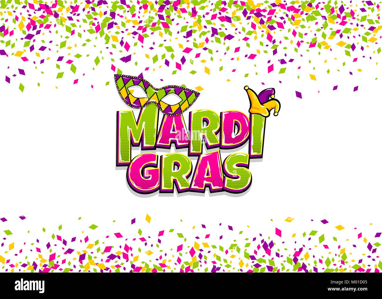 Mardi Gras comic text pop art Stock Vector Image & Art - Alamy