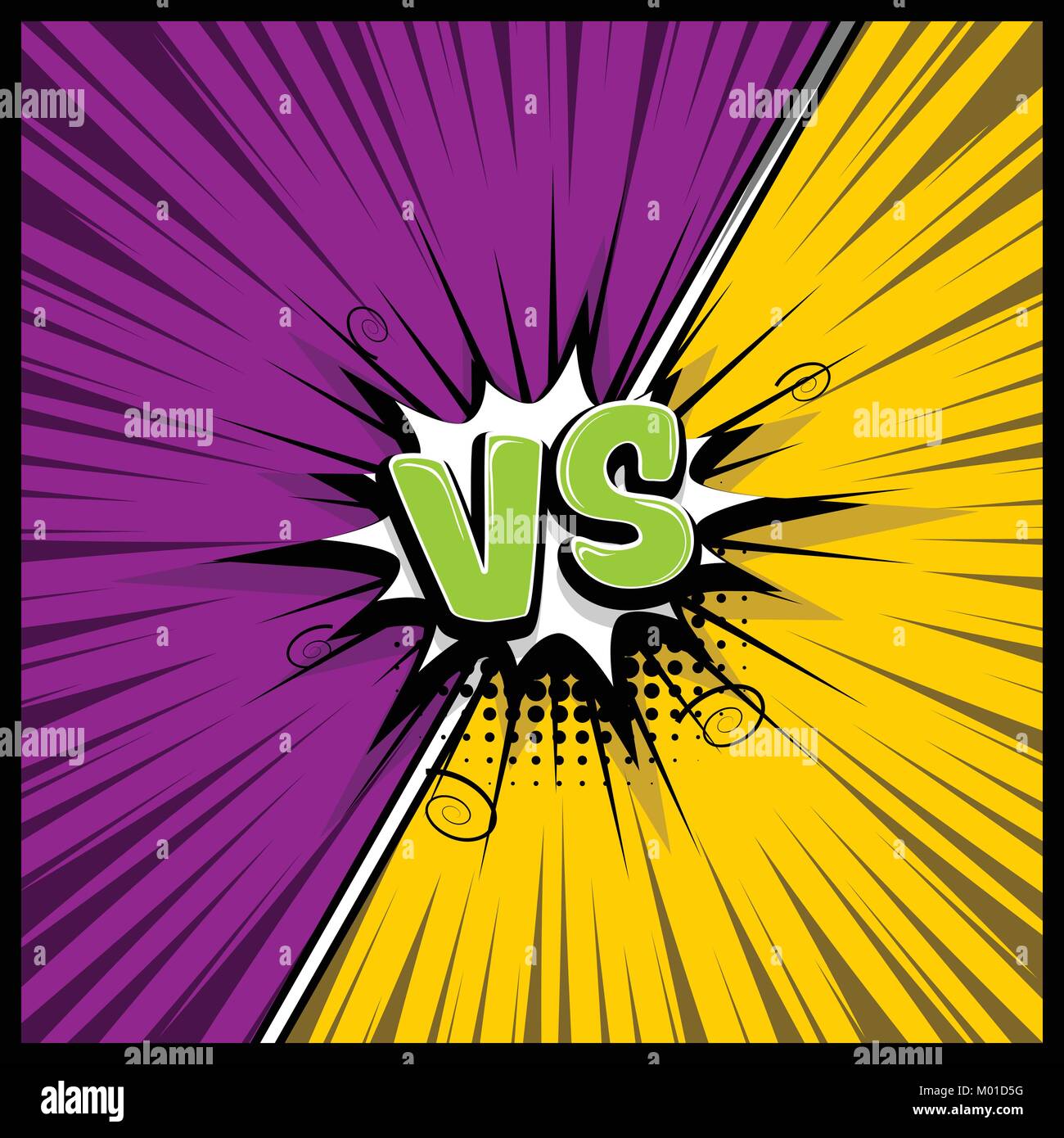 Versus comic text speech bubble Stock Vector Image & Art - Alamy