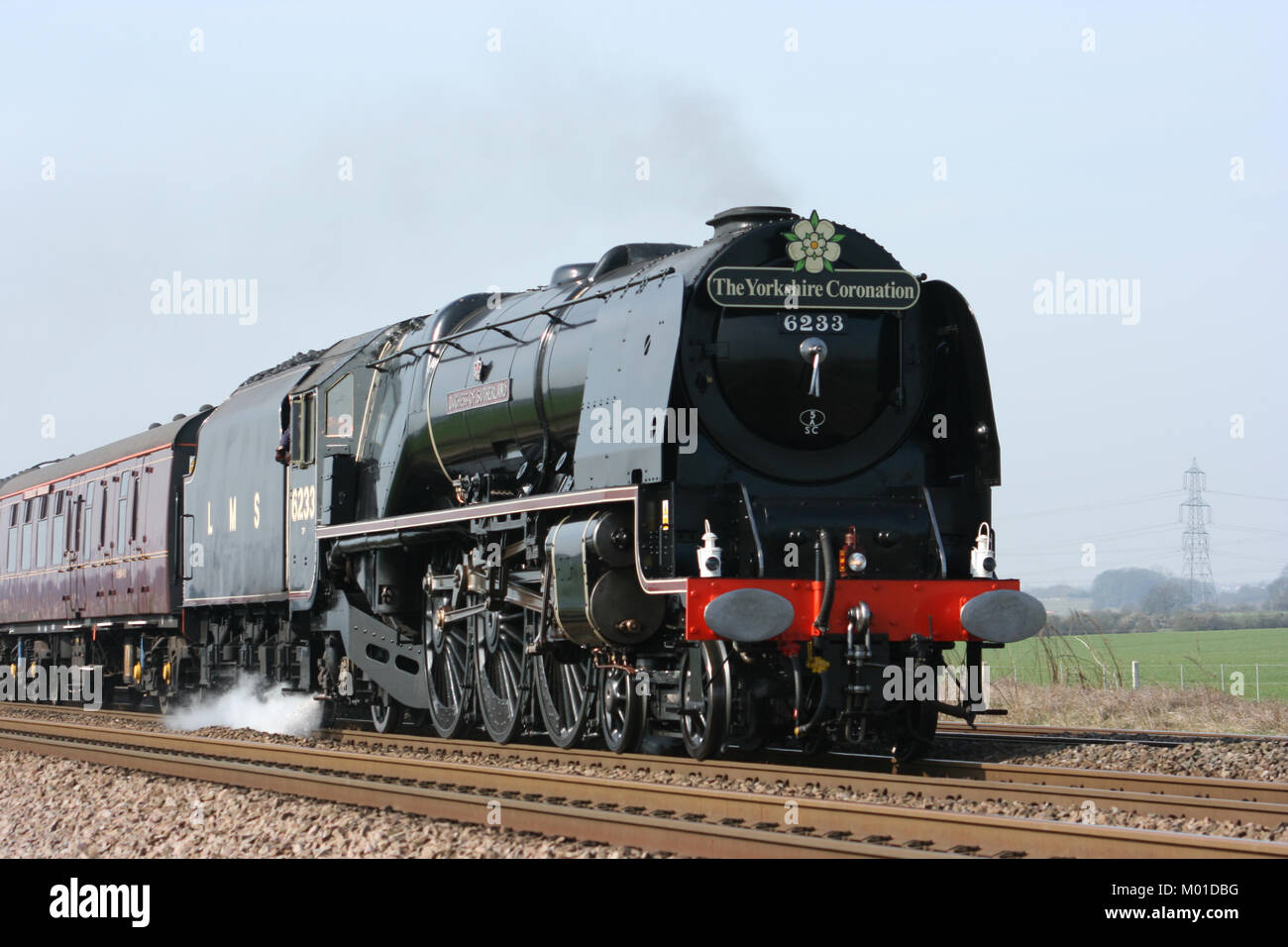 LMS Pacific Steam Locomotive No. 6233 Duchess of Sutherland near Burton ...