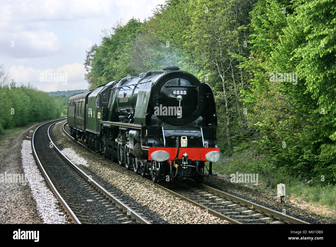 LMS Pacific Steam Locomotive No. 6233 Duchess of Sutherland at Deighton ...