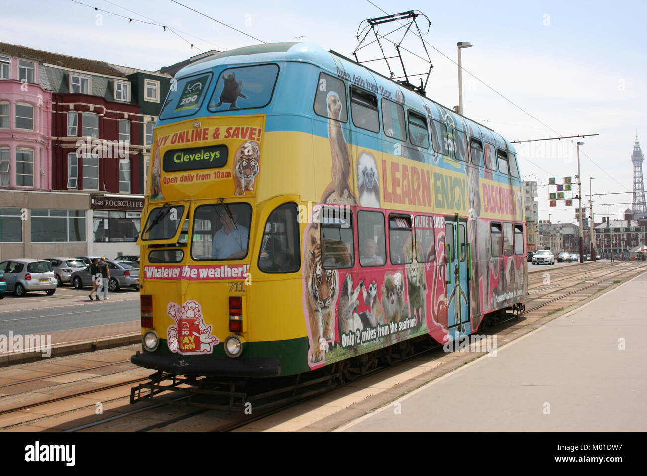 Balloon Car Double Deck Tram no.711 at Blackpool Tramway - Blackpool ...