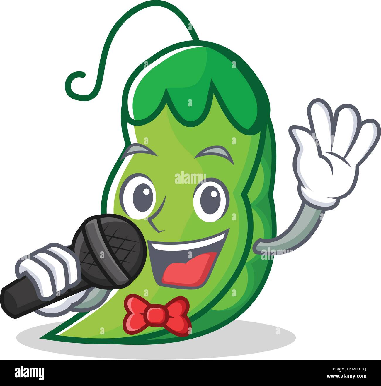Singing peas mascot cartoon style Stock Vector Image & Art - Alamy